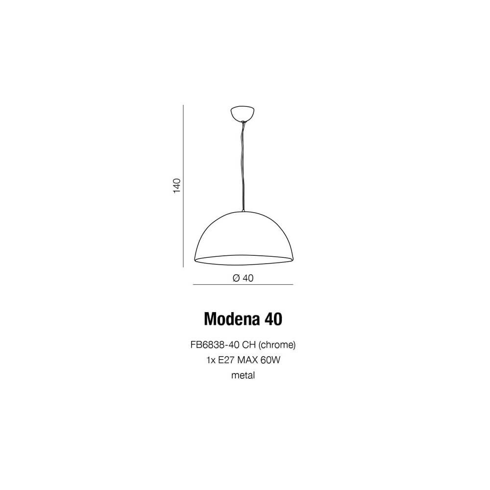 Modena 40 chrome - Lampa wisząca
